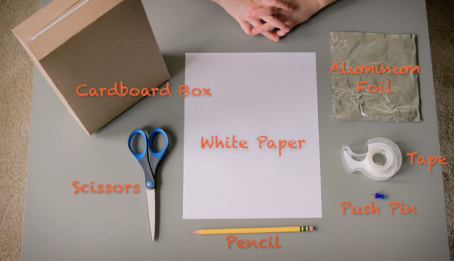 How to make a box pinhole projector, an easy NASA tutorial | The Kid ...