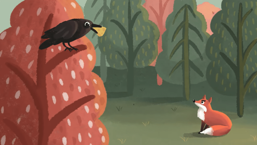 The fox, the crow, and the cheese, an Aesop's Fable read aloud | The ...